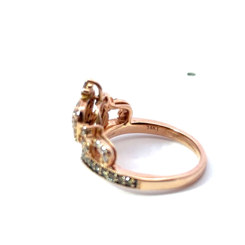 Le Vian Tiara Royalty Collection Ring 14k Rose Gold .50ctw Chocolate Diamond 4.5 | eBay