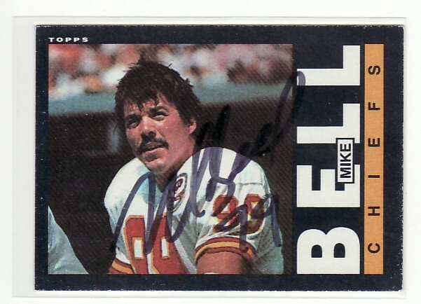 MIKE BELL KANSAS CITY CHIEFS 1985 TOPPS #271 COLORADO STATE AUTOGRAPHED ...