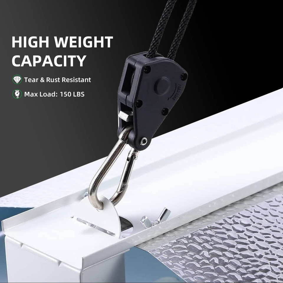 1/8 Inch Adjustable Rope Hanger Heavy Duty Light Fixture Hangers with ...