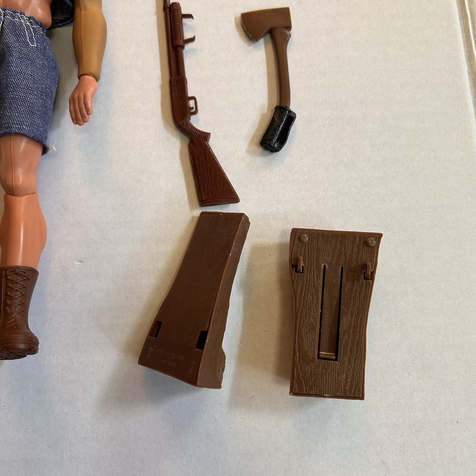 VTG 1971 Mattel Big Jim Big Josh Figure Complete w/ Gun, Axe, Wood ...