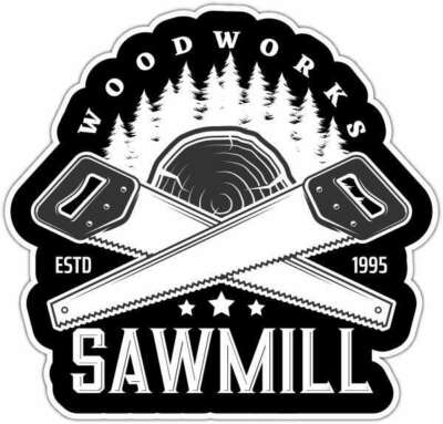 Sawmill Axe Lumberjack Saws Woodwork Car Bumper Window Sticker Decal 4. ...