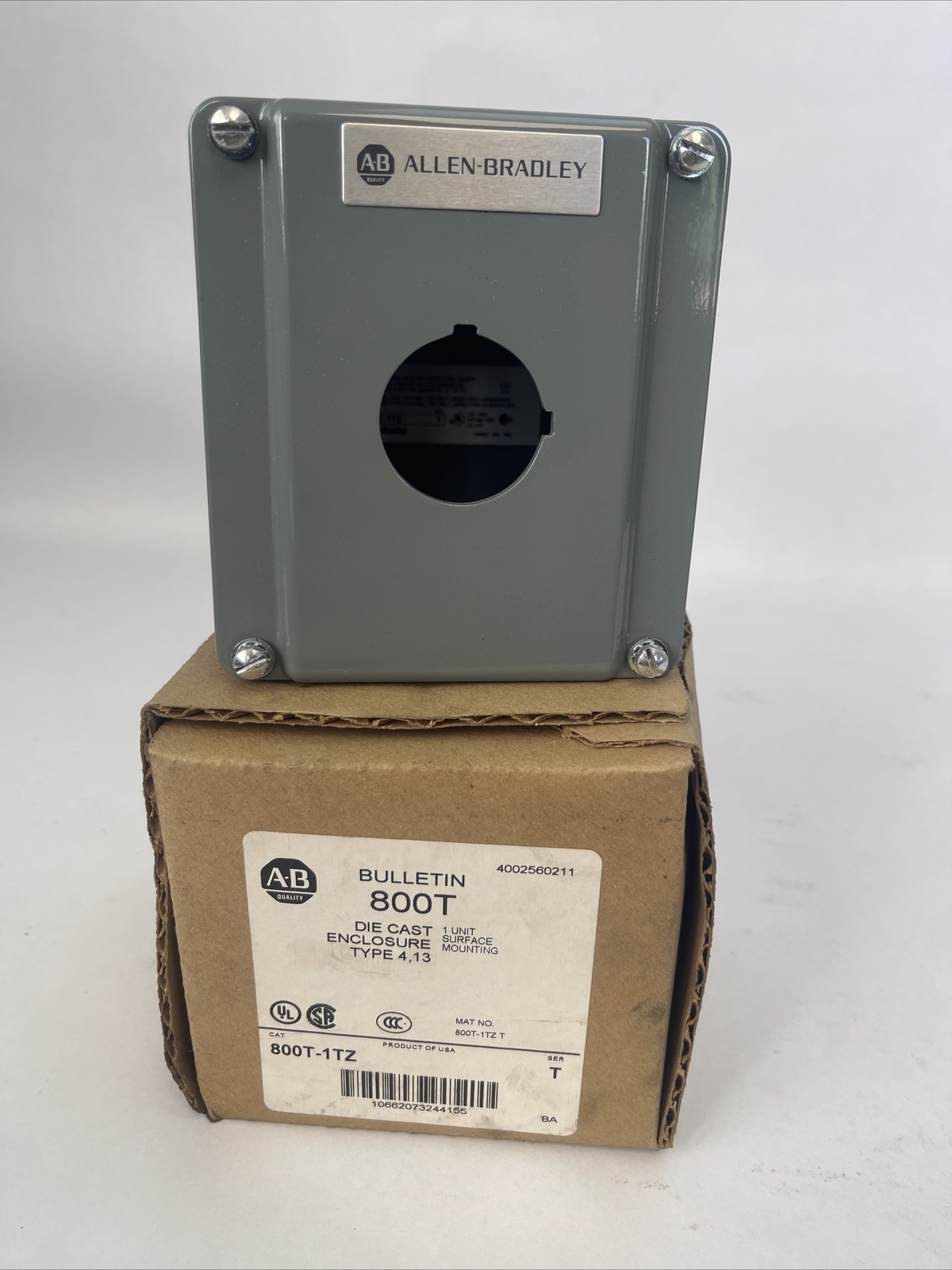 ALLEN BRADLEY 800T-1TZ DIE CAST ENCLOSURE TYPE 4, 13 SER T | eBay