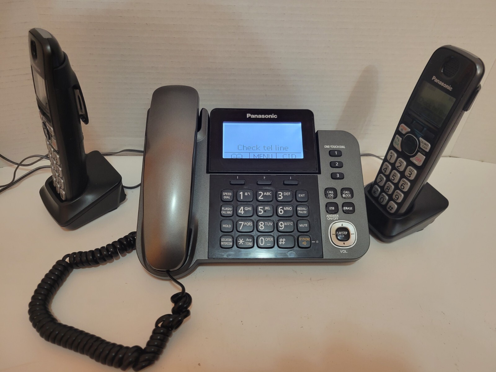 Panasonic KX-TGF352CM Corded/Cordless 2 Handset Landline Telephone | eBay