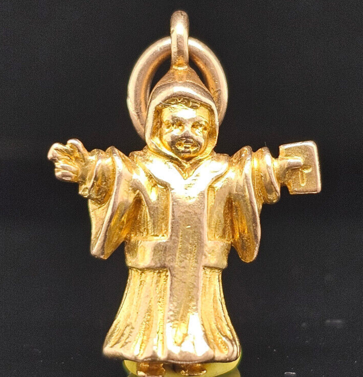 14K Gold MUNICH MONK MUENCHENER KINDL GERMANY Charm Pendant Vintage | eBay