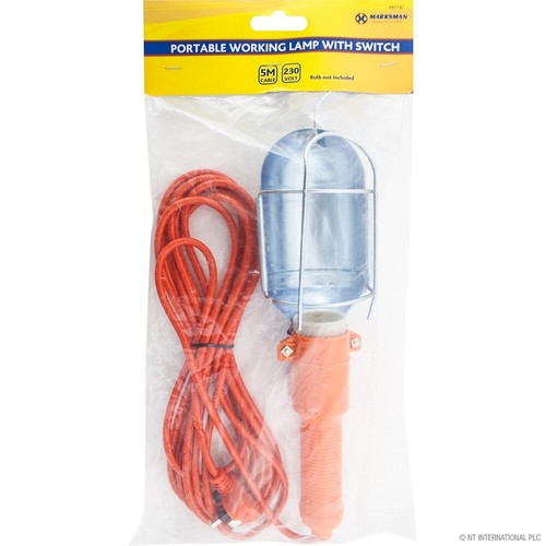 240V INSPECTION WORK LIGHT LAMP TORCH CAR VAN GARAGE - 5 METRE CABLE ...