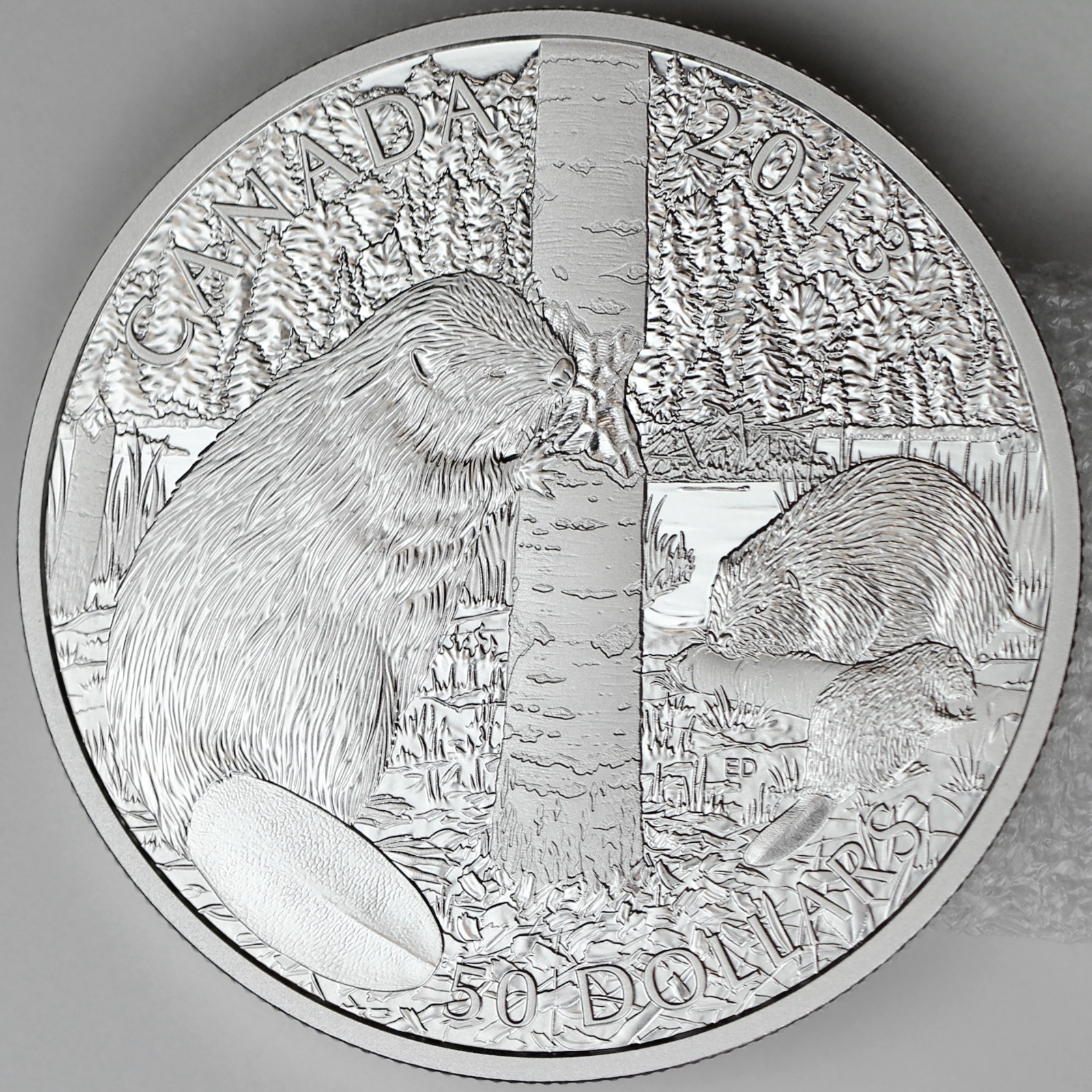 Canada 2013 $50 Beaver Family 5 oz. 99.99% Pure Silver Proof Coin | eBay