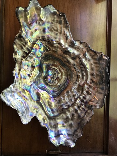 Arda Glassware Black Oyster Clam 18 inch Bowl Handmade Turkey ...