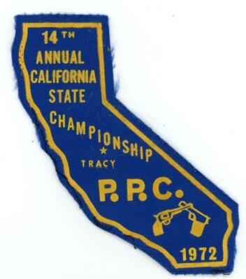 CALIFORNIA CA STATE POLICE PISTOL CHAMPIONSHIP TRACY 1972 STATE SHAPED ...