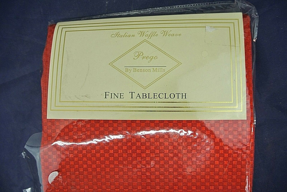 PREGO CY BENSON MILLS, FINE TABLECLOTH, RED, 60" X 144" OBLONG | eBay