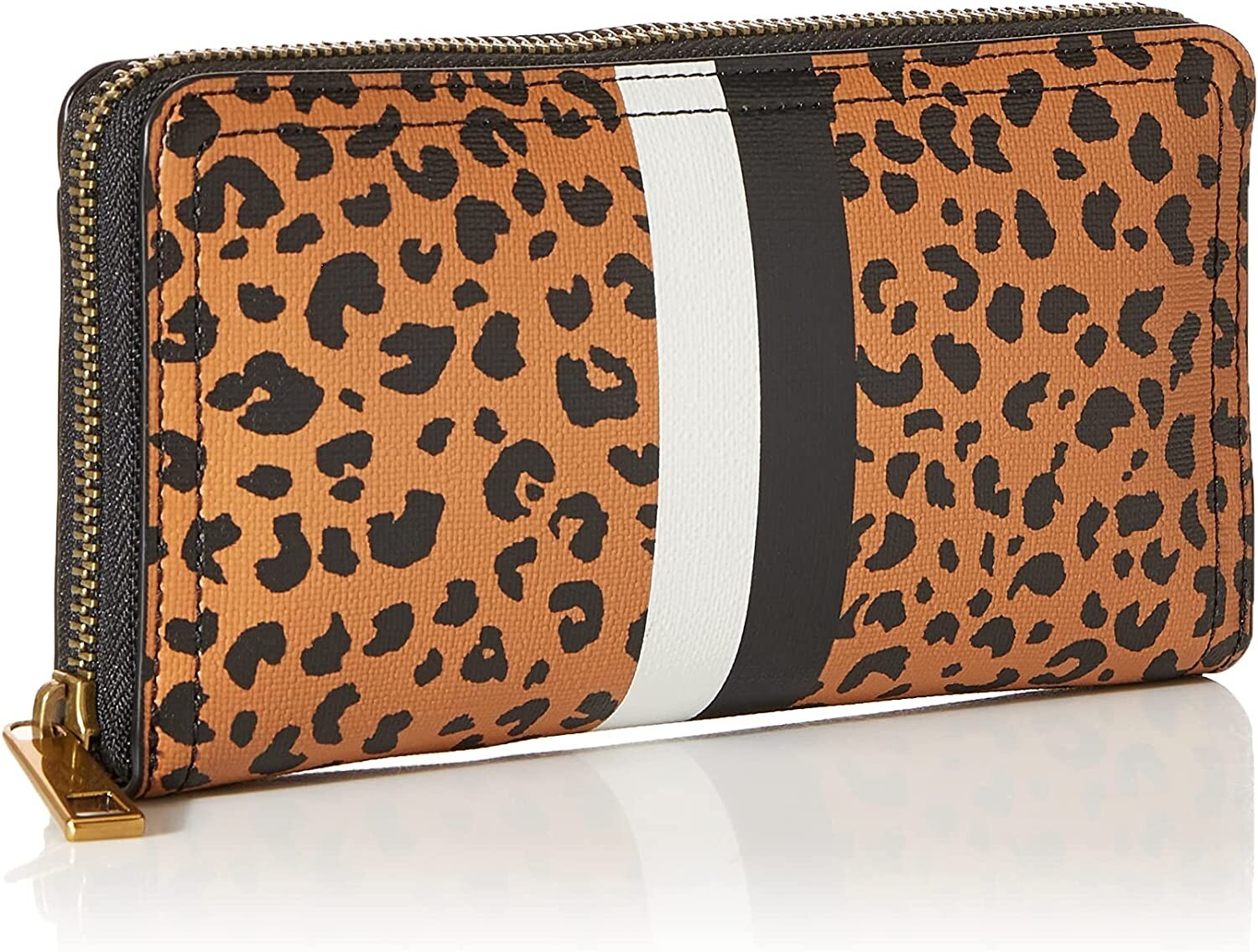 Fossil Logan RFID Zip Around Clutch Cheetah SL6354989 NWT Leopardo $75 ...