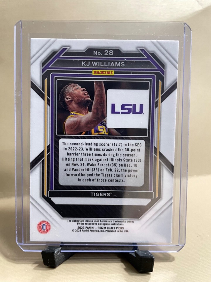 2023 PRIZM DRAFT PICKS KJ WILLIAMS #28 ROOKIE CARD / LSU TIGERS | eBay