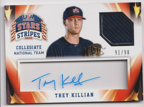 2015 USA Baseball Stars and Stripes Jersey Signatures #95 Trey Killian ...