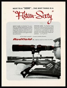 1969 REDFIELD 15-60X Rifle Scope Vintage PRINT AD Gun Room Wall Art | eBay
