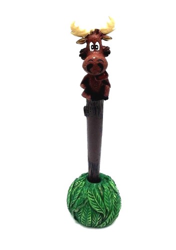 Silly MOOSE BOBBLE HEAD BALL POINT PENS SOUVENIR MEMORABILIA W/ BONUS ...