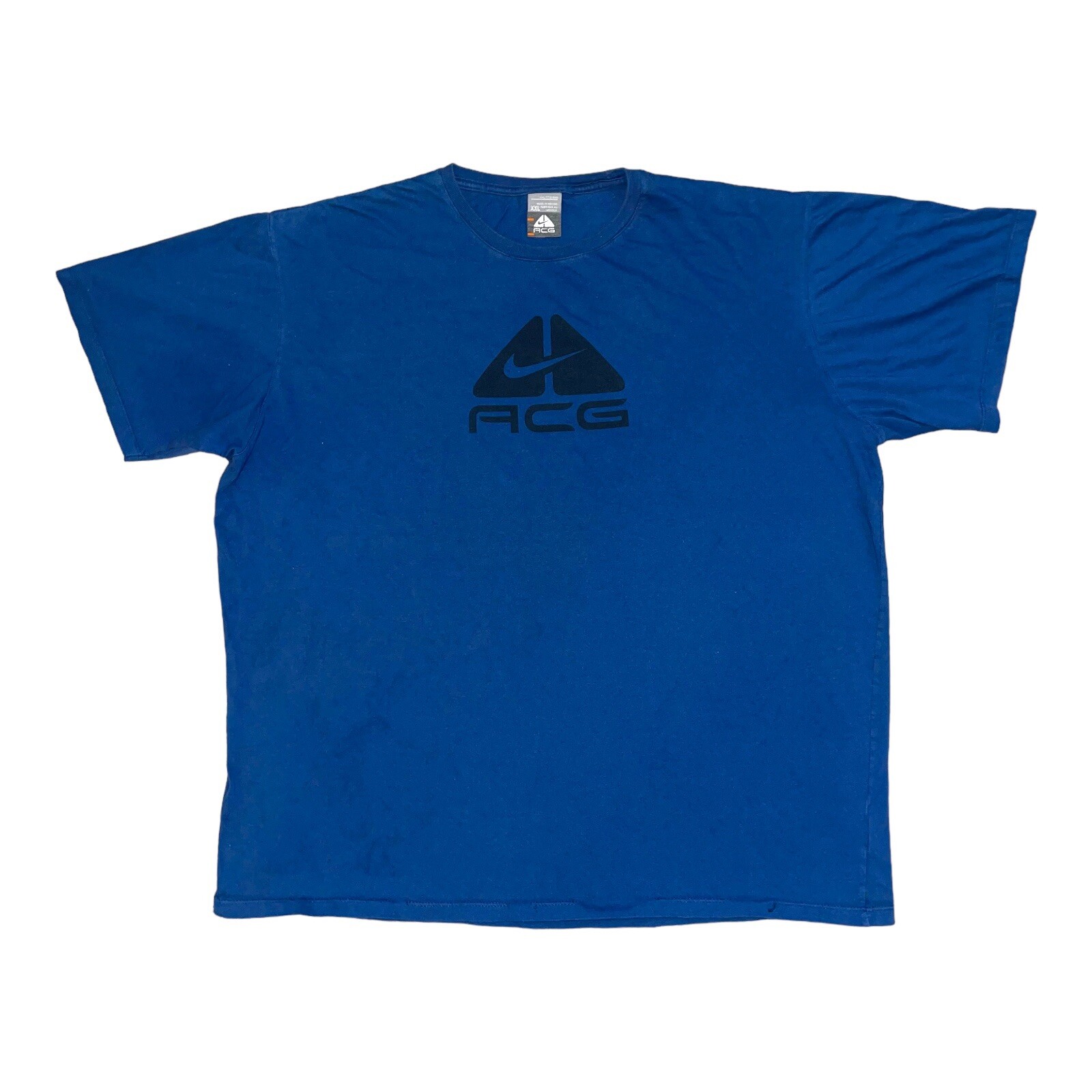 Vintage Nike ACG TShirt Triangle Logo Spell Out Blue … - Gem