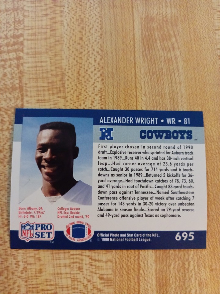 Alexander Wright Cowboys WR card | eBay
