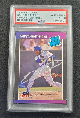1989 GARY SHEFFIELD Signed Donruss ROOKIE Card-MILWAUKEE BREWERS-PSA | eBay
