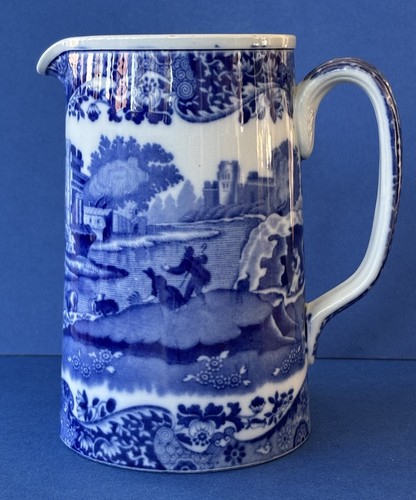 Vintage Copeland Spode Blue Italian tall jug pitcher blue backstamp ...