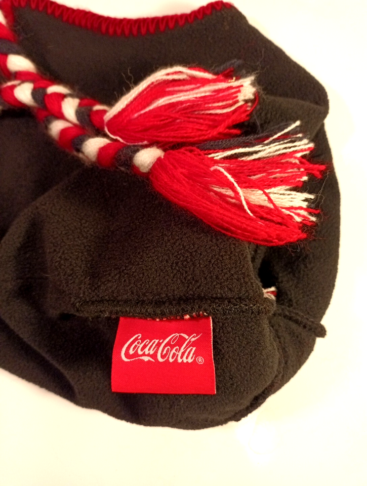 Coca-Cola Knit Winter Cap Stocking Hat Pom Pom Tassels | eBay