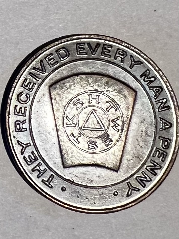 Scottish Masonic Penny Token St. Fothad's Auchterderran Fife No.1059 ...