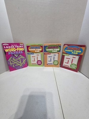 Kappa Large Print Jumbo Word Find Pads Lot of 4 Volumes 52 129 130 134 ...