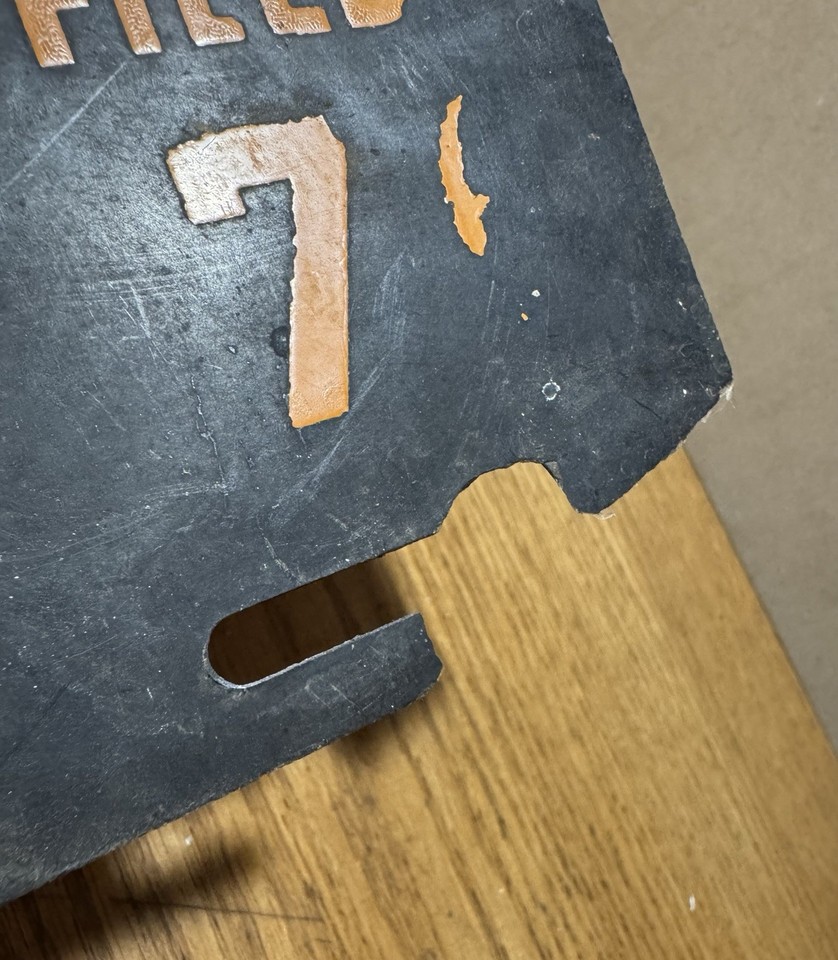 GARDEN CITY KANSAS ARMY AIR FIELD LICENSE PLATE TOPPER FIBERBOARD #76 ...