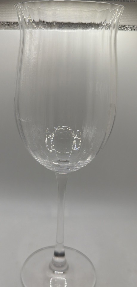 Sophie Lou Jacobsen Crystal Fluted Ribbed Tulip Wine Glass 10.5” Tall ...