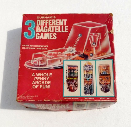 VTG LOT Bagatelle Pinball Mini Arcade Games Shooting Torpedo Basket ...