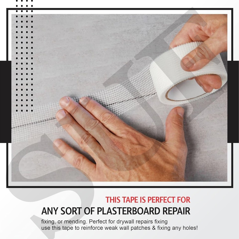 Gorilla Filler Jointing Tape Plasterboard Drywall Mesh Plasterers Scrim ...