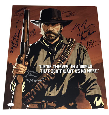 Roger Clark +7 Hand Signed 16x20 RED DEAD REDEMPTION 2 Authentic Auto ...