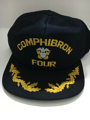 U S NAVY CAP "COMPHIBRON FOUR " (COMMODORE) ON BACK | eBay