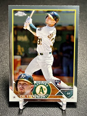 2023 Topps Chrome Baseball Cal Stevenson Rookie RC Oakland Athletics ...