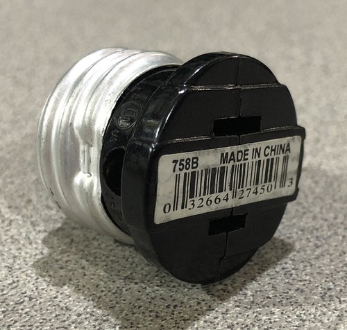 Eaton Black Light Socket Plug Adapter Lamp Holder Outlet Converter Bulk ...