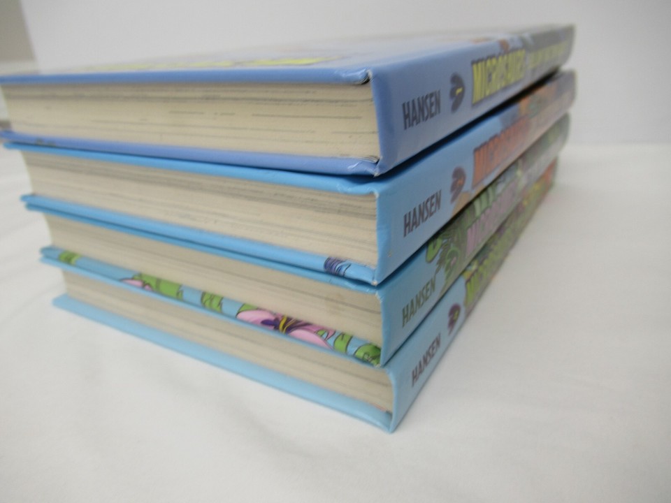 LOT 1-4 Hardcover Microsaurs: Tiny Dactyl Raptor, Saurus Rex Dustin ...