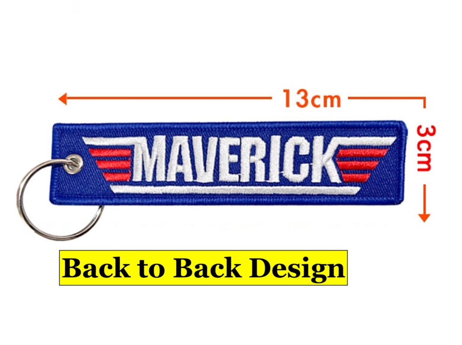 1x Top Gun Maverick Keychain Keyring Embroidered Cloth Patch Gift Key ...