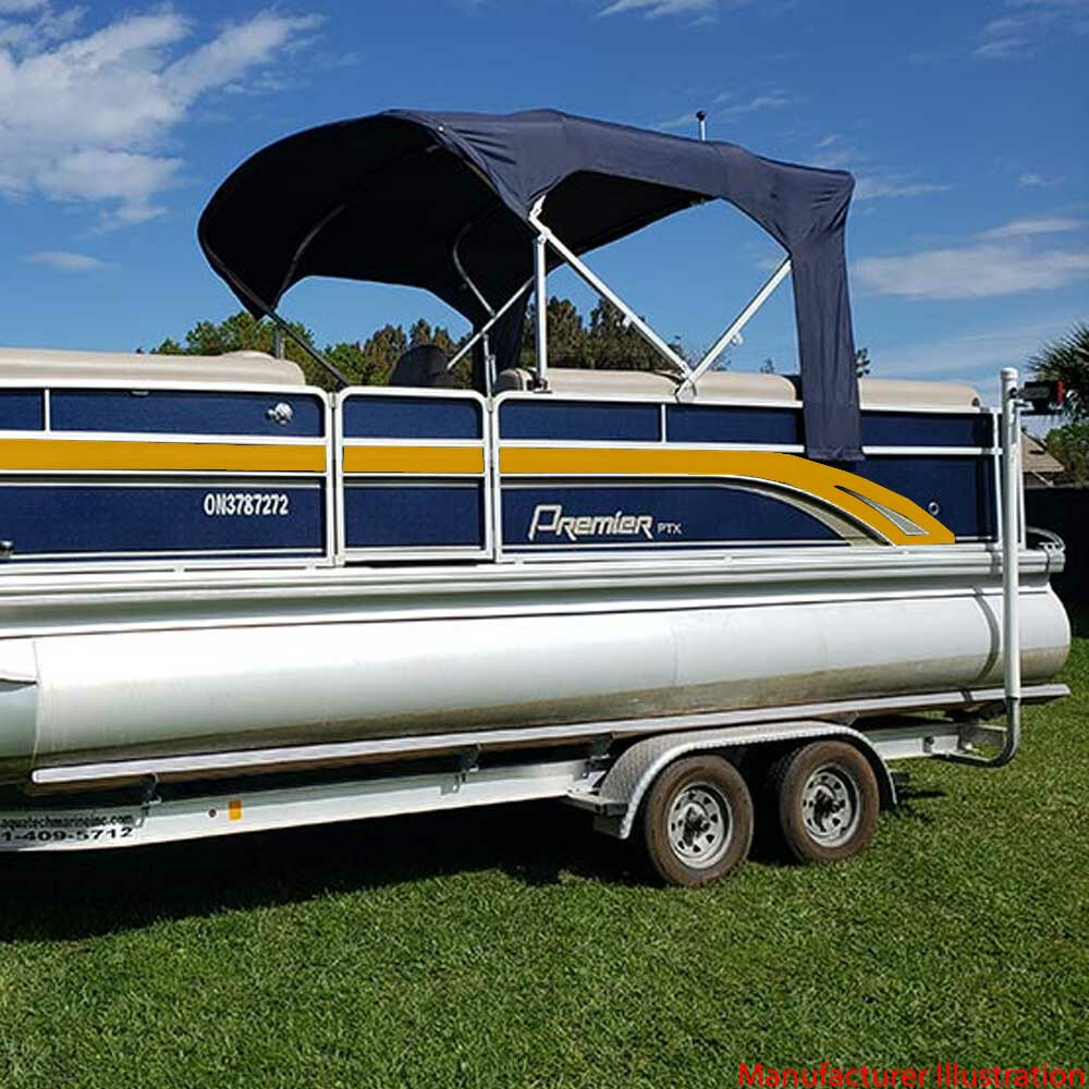 Premier Pontoon Boat Graphic Hull Decal 30004135 | Yellow Blue (Set of ...