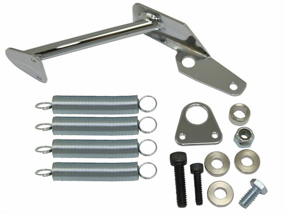 Throttle Return Spring Kit Holley Carb Carburetor CHROME SBC BBC Chevy ...
