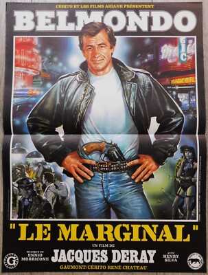 Le Marginal French Movie Poster Original 15"23 1983 Belmondo Deray ...