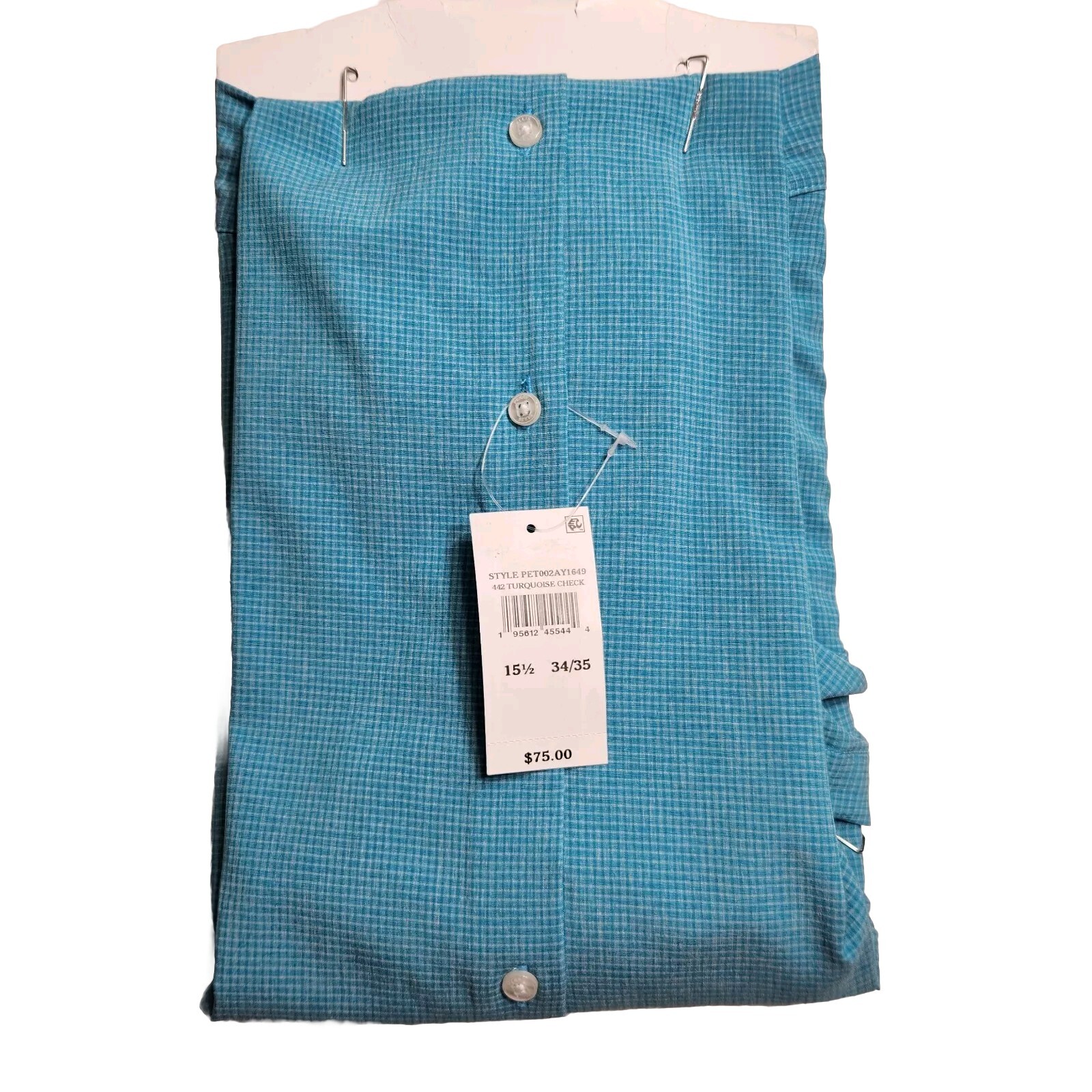 Perry Ellis Dress Shirt Men's Size 15.5 34/35 Non-Iron Slim Fit ...