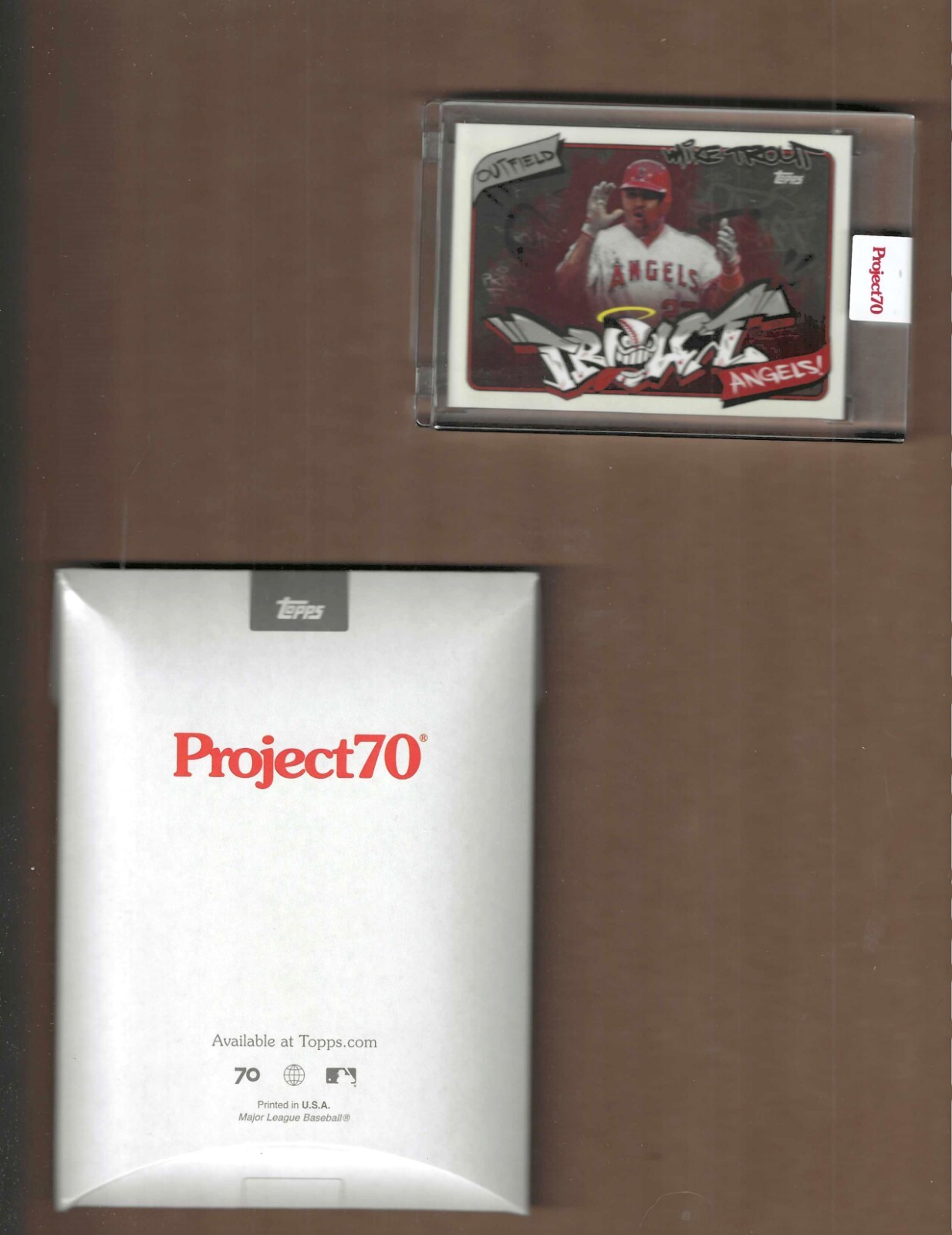 2021 Topps Mike Trout "Project 70""1974 Topps by SoleFly" Card #302 w ...