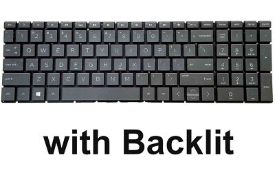 Genuine Backlit US Keyboard for HP 250G9 250 G9, 255G9 255 G9 Notebook ...