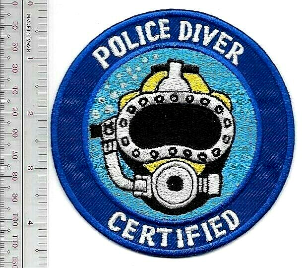 Police Diver SCUBA Hard Hat Diving Certified Police Diver Qualification ...