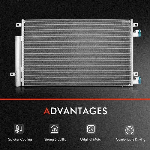 A/C Condenser w/ Receiver Drier & Bracket for Chevrolet Spark L4 1.4L ...