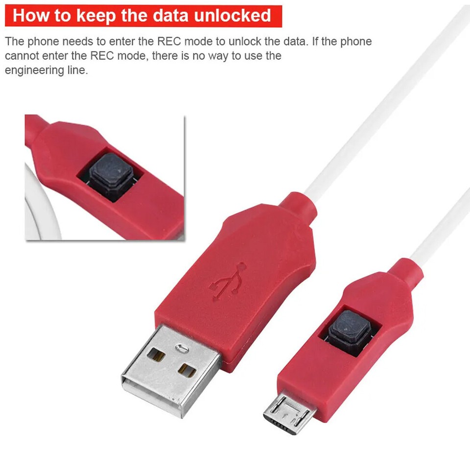 2pcs EDL 2-in-1 Cable 9008 Mode Deep Flash Mode USB C Micro Unlock ...