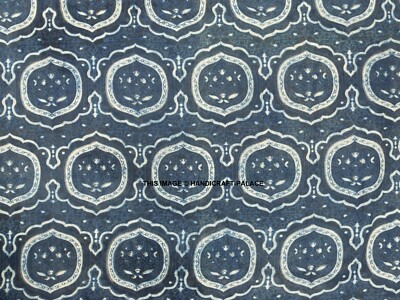 ABSTRACT DESIGNS ELLIE INDIGO BLUE AJRAKH THEME FABRIC BY 5 THE YARD 44 ...