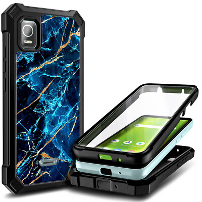 For Cricket Debut Smart Case Full Body Phone Cover w/ Built-In Screen ...