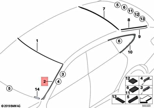 Genuine BMW F34 318d 320d 320dX 320i 320iX 325d Drip Moulding Right ...