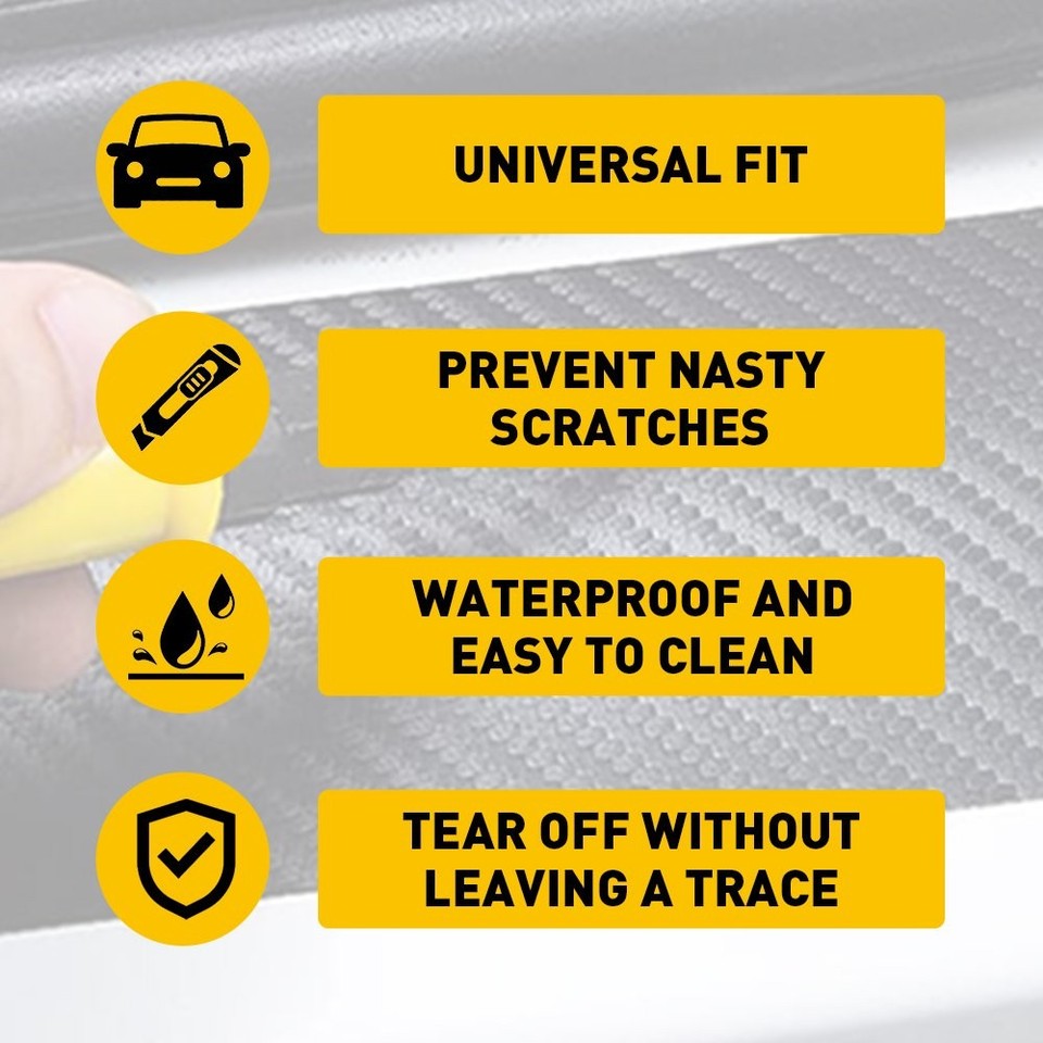 4x For Tacoma Car Toyota Door Sill Step Scuff Plate Cover Anti Scratch ...