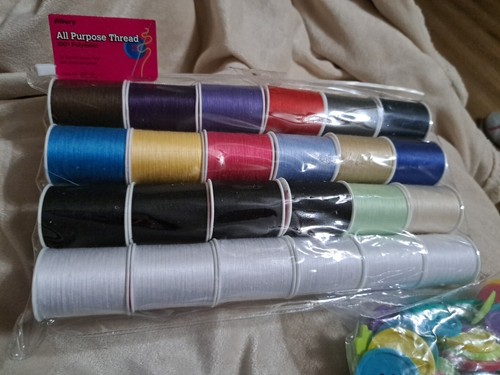 Allary Sewing Thread Set All Purpose 24 Spools Multicolor Use on All ...