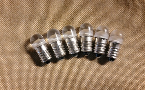 (6)WARM WHITE 6V 8V FROSTED LED SCREW BASE LAMPS #40 #46 BULBS Sansui ...